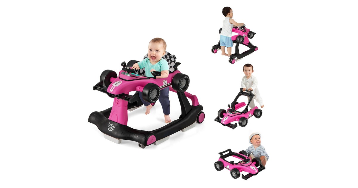 Baby Joy 4-in-1 Folding Walker Adjustable Stroller Push Walking Toy w ...
