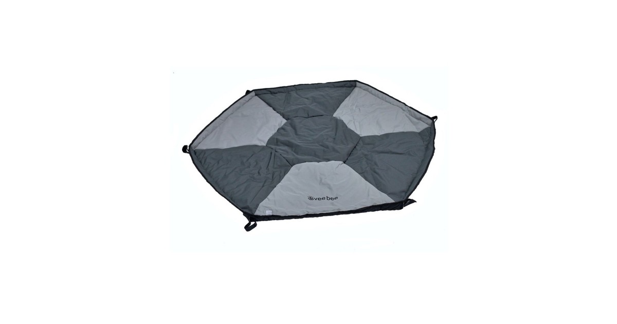 Veebee Padded Foldable Mat for 6-Sided Playpen - Marble Grey | Baby ...