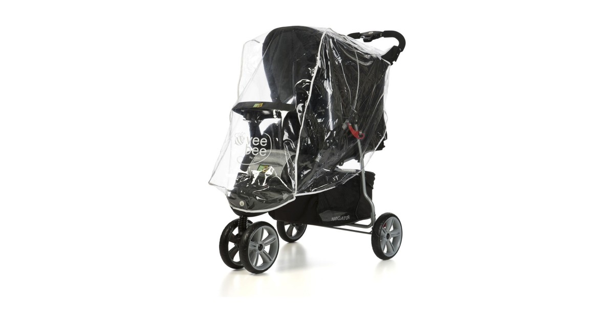 Veebee Universal 3 Wheeler Pram Stroller Wind & Rain Cover Heavy Gauge ...