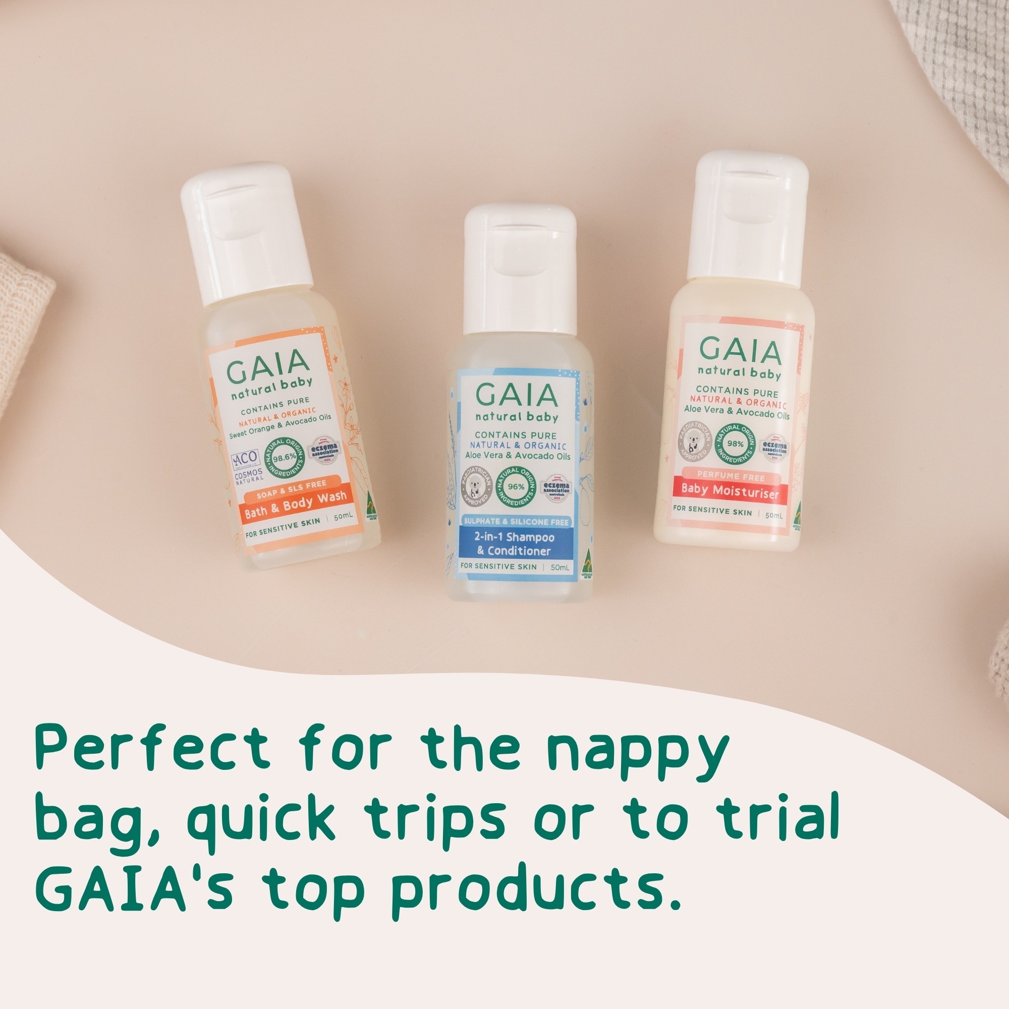 Gaia Natural Baby Mini Traveller Kit | Skincare | Baby Bunting AU