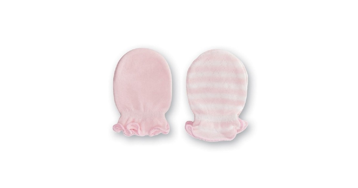 Playette 2 Pack Mittens Bamboo Pink | Baby Bunting NZ