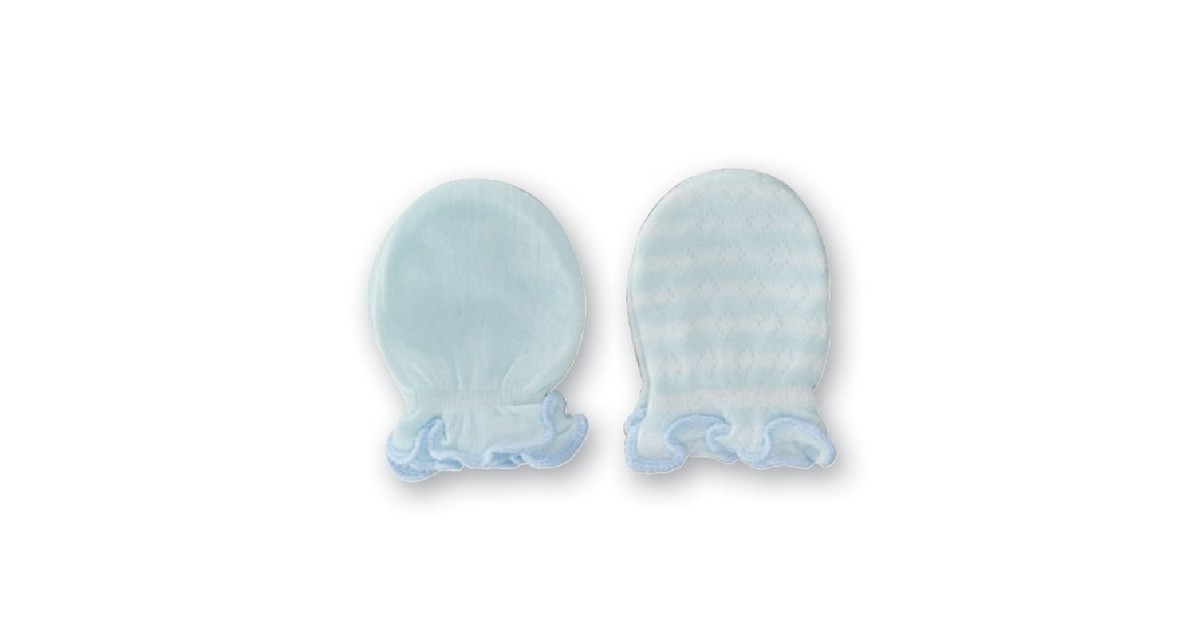 Playette 2 Pack Mittens Bamboo Blue | Baby Bunting NZ