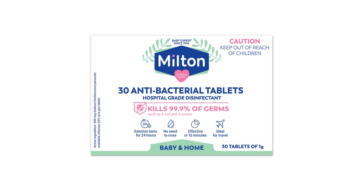 Milton Antibacterial Tablets 30 Pack | Baby Bunting NZ
